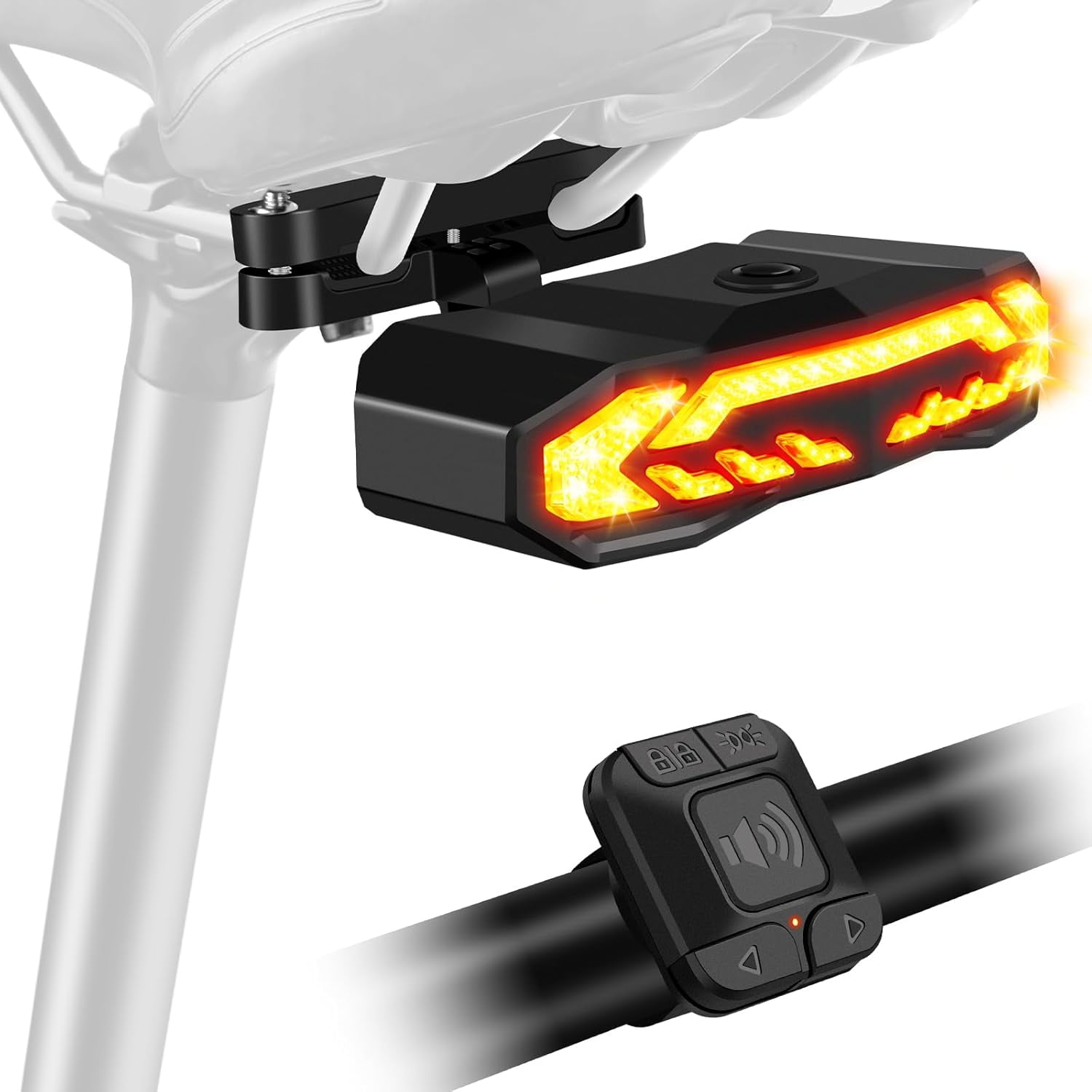 Smart Bike Seat Tail Light Kit, NineLeaf Anti-Theft Bike Alarm with ...