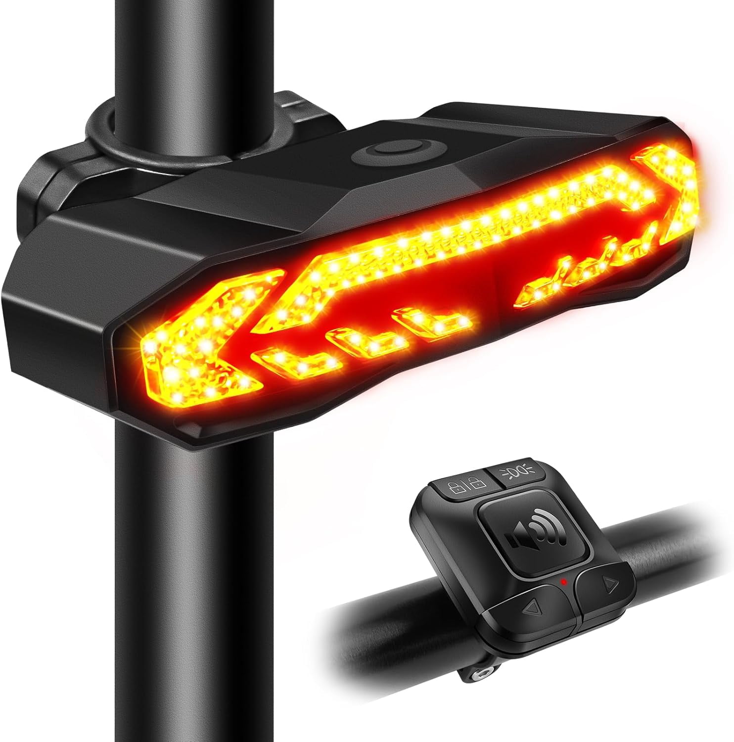 Smart Bike Tail Light with Turn Signals: Anti-Theft Bike Alarm with ...