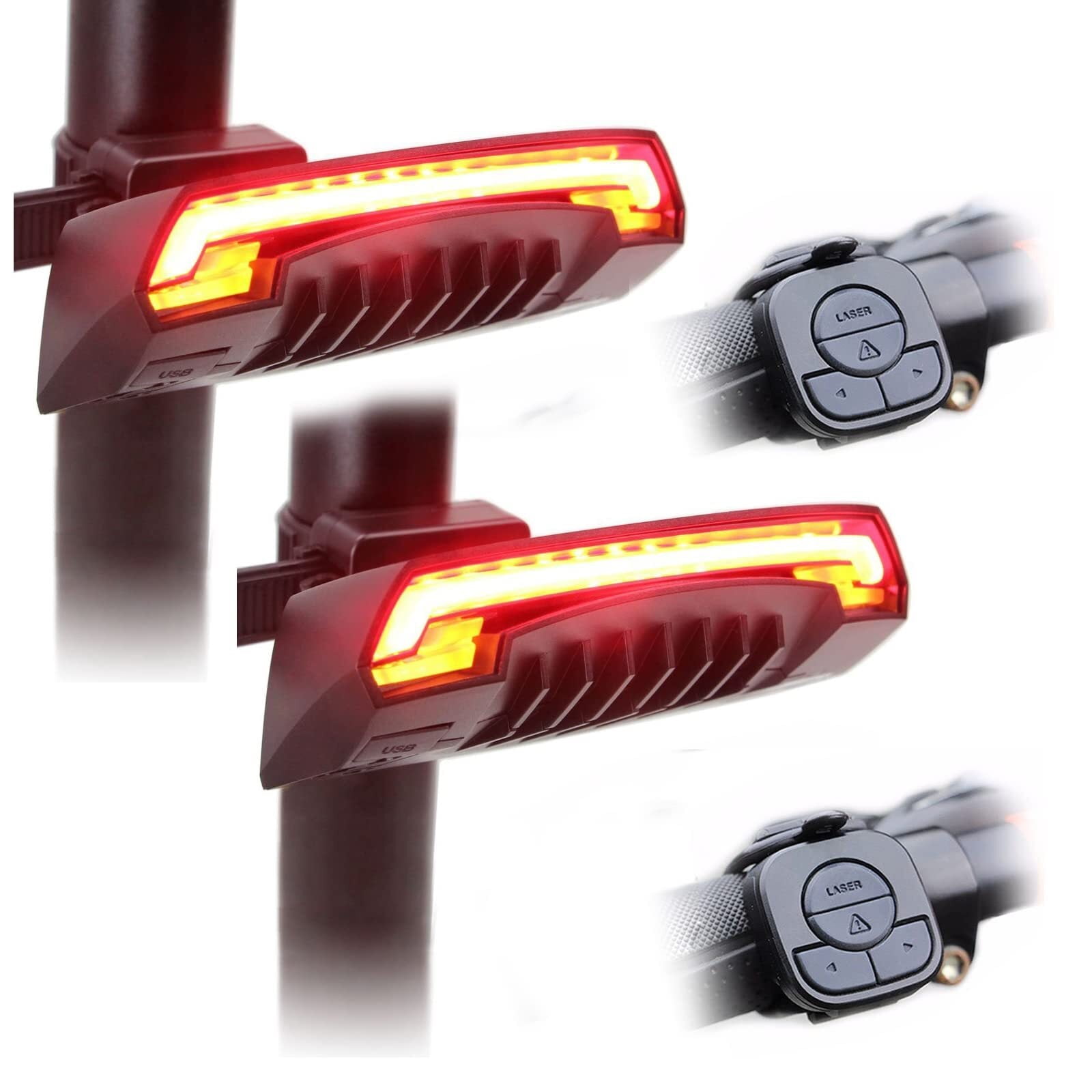 Smart Bike Tail Light with Turn Signals and Automatic Brake Light ...
