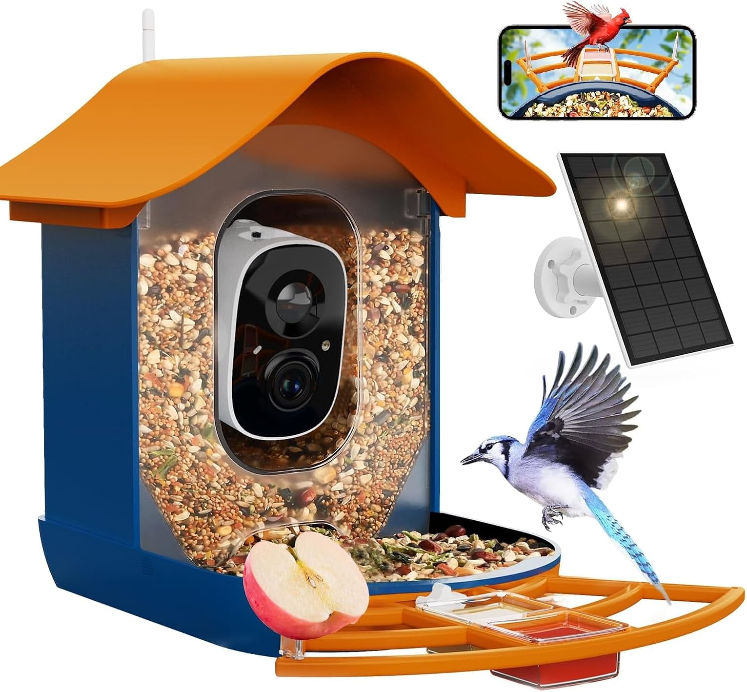 Smart Bird Feeder with Camera 2K HD Auto Detect & Notify, AI Identify ...