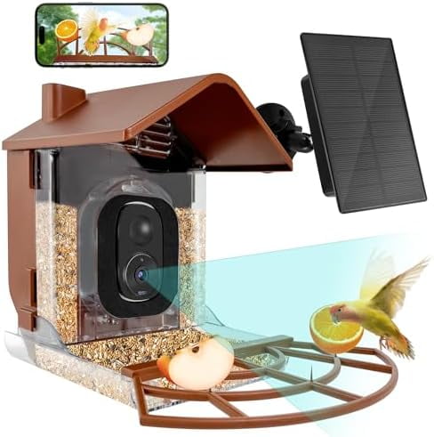 Smart Bird Feeder with Camera, 2K HD Wild Bird Watching Camera with ...