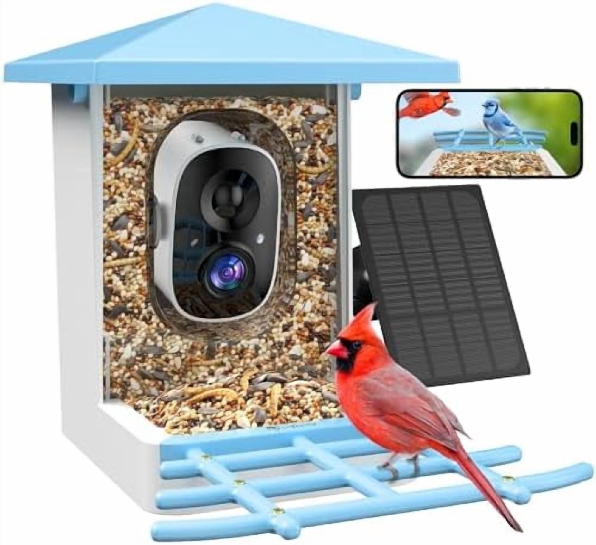 Smart Bird Feeder with Camera, AI Auto-Capture & Motion Detection, 5W ...