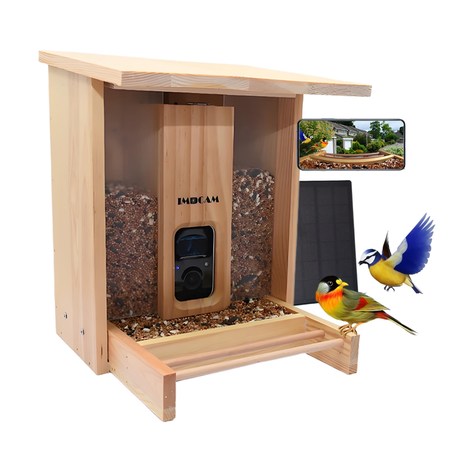Smart Bird Feeder with Camera & Solar Panel – AI Bird Identifier, 1080p ...