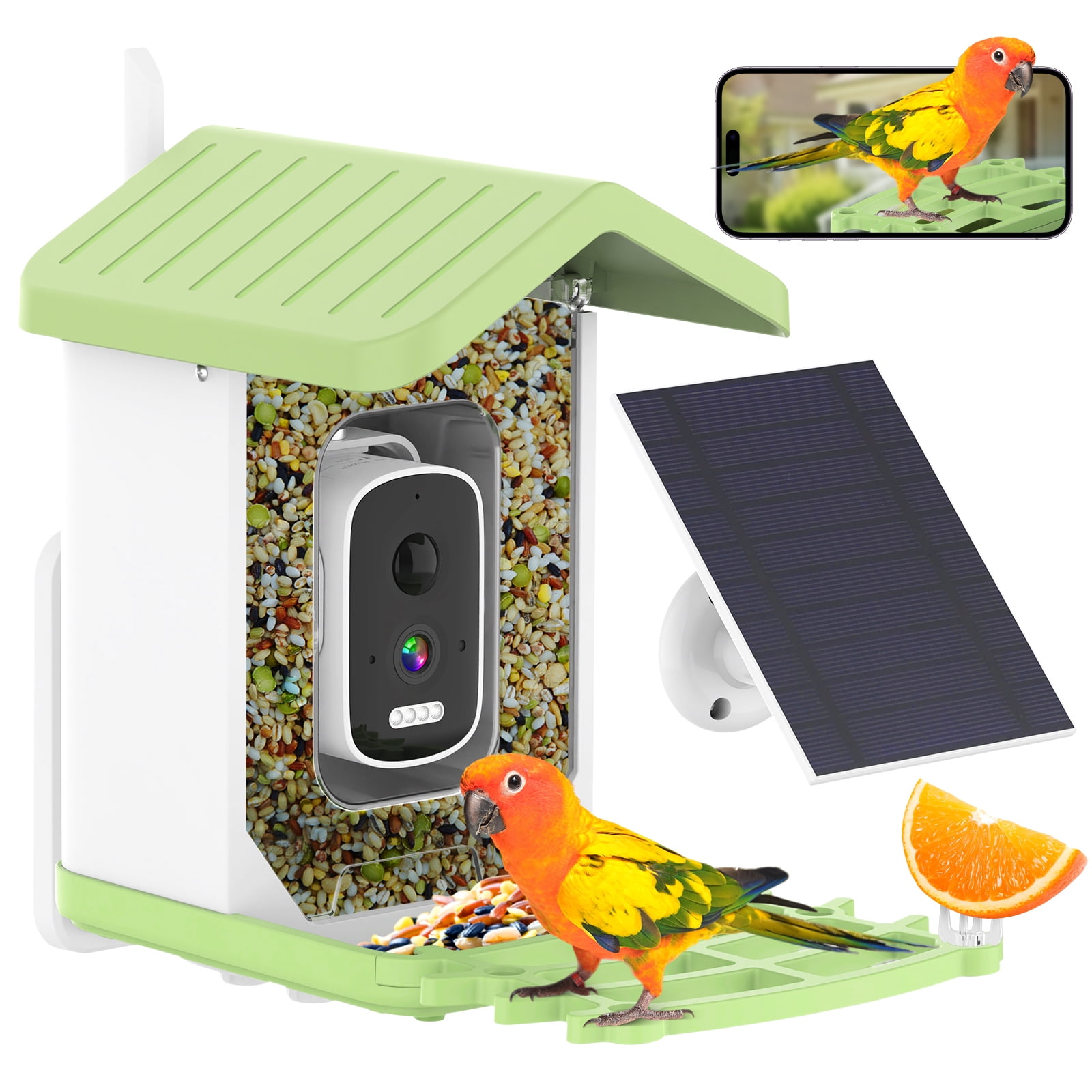 Smart Bird Feeder with Solar Panel, Bird Feeder with Camera, AI ...