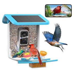 Birdfy Smart Bird Houses for Outside Solar Powered, 1080P HD Live View ...