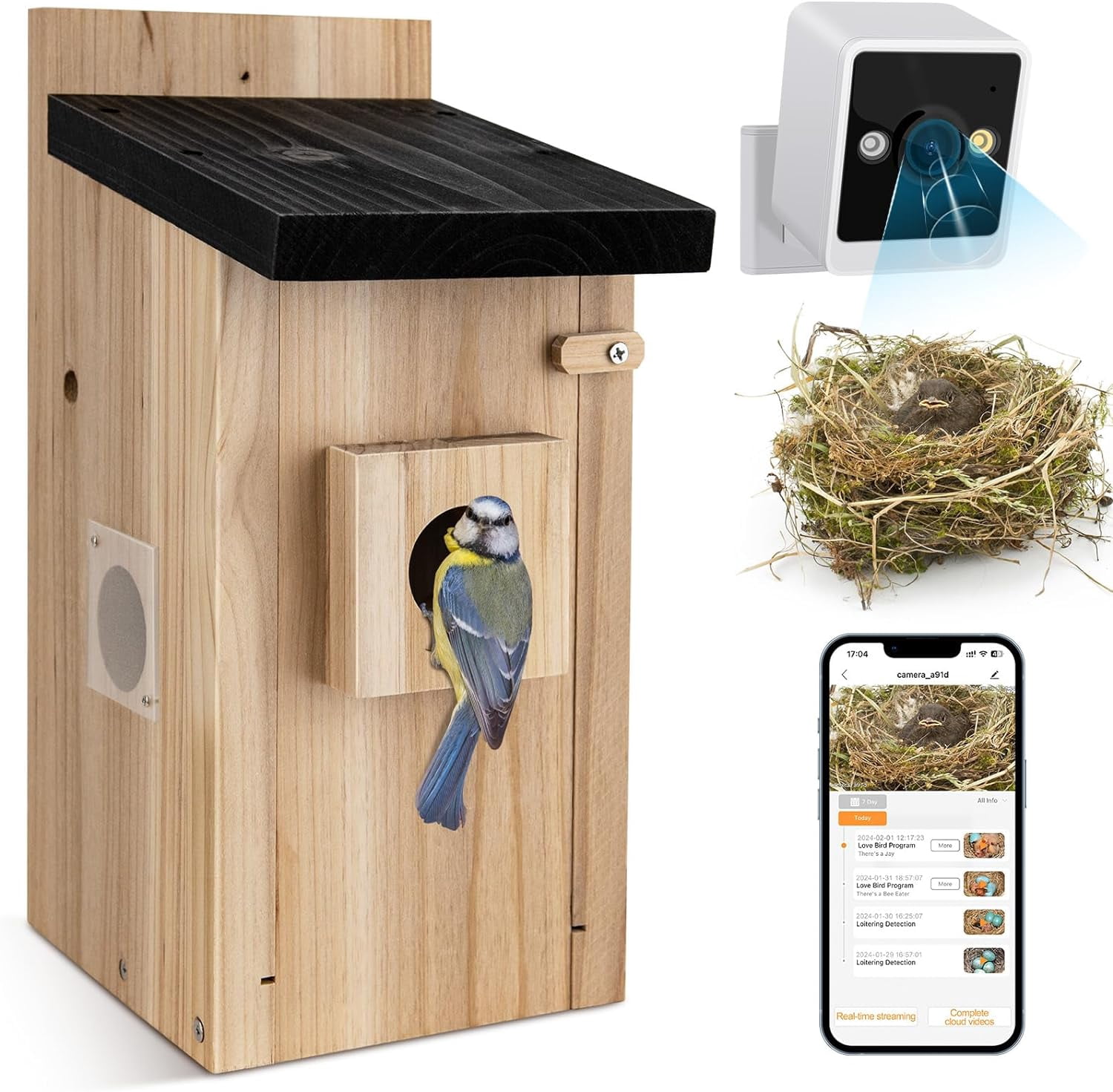 Smart Bird House with 3MP Camera, Motion Detection & Auto Recording ...