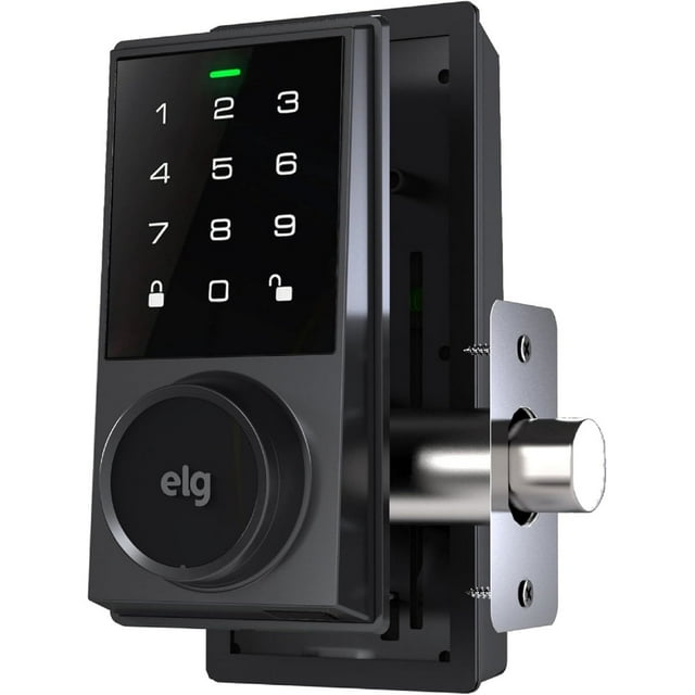 Smart Black Digital Door Lock with Touchscreen Keypad Auto Lock Fake ...