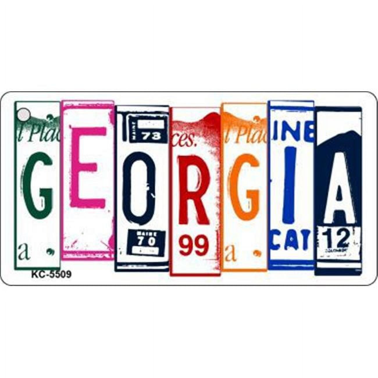 Smart Blonde KC-5509 Georgia License Plate Art Metal Novelty Key Chain ...