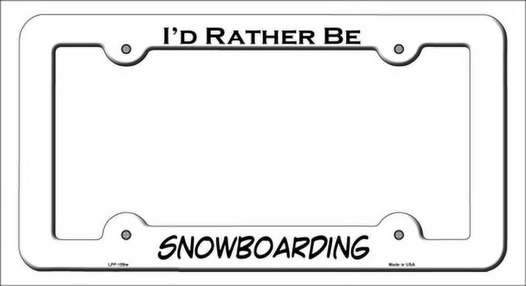 Smart Blonde 6 x 12 in. Snowboarding Novelty Metal License Plate Frame ...
