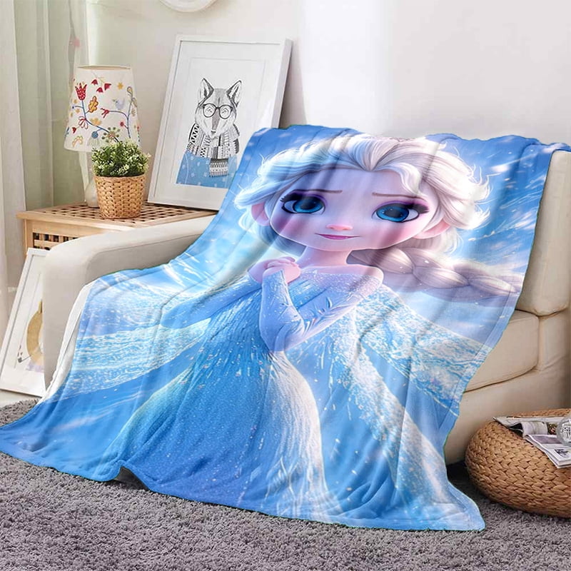 Kids Frozen Elsa Blanket Cartoon Frozen Throw Blankets Super Soft ...