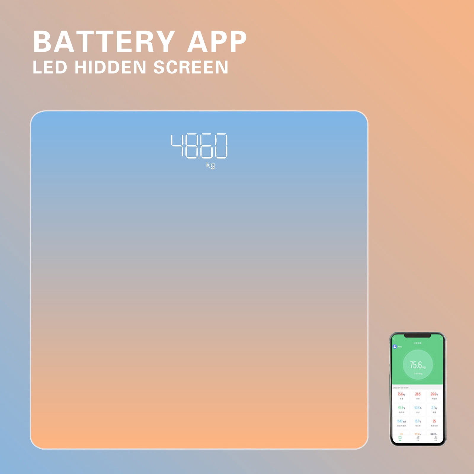 Smart Bluetooth Body Scale with 14 Health Metrics - Accurate 180kg ...