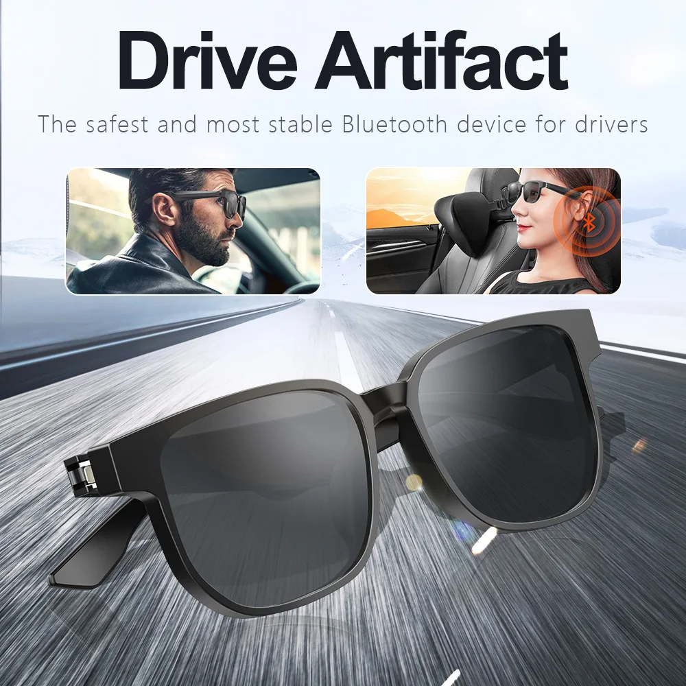 Smart Bluetooth Glasses AI Intelligent Audio Sunglasses Anti-blue Light ...