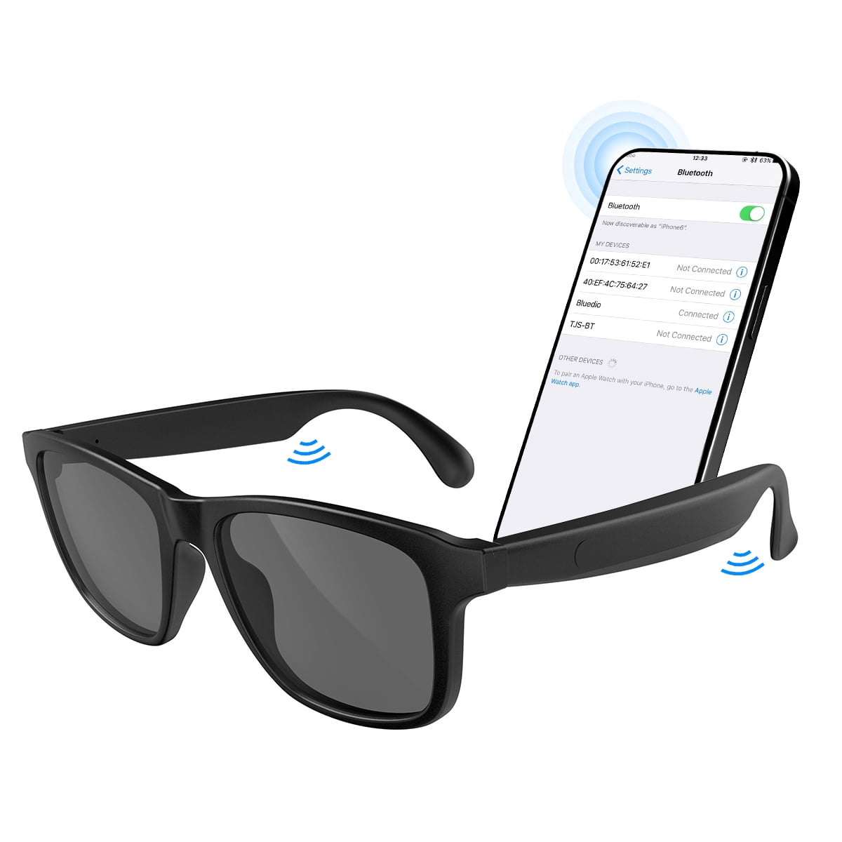 Smart Bluetooth Glasses,Built-in Mic & Speakers,Smart Wireless ...