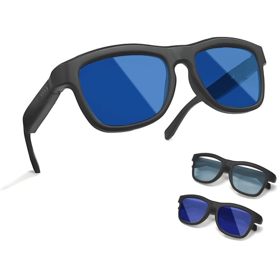Smart Bluetooth Glasses with Slidable Color-Changing Lenses, AI ...