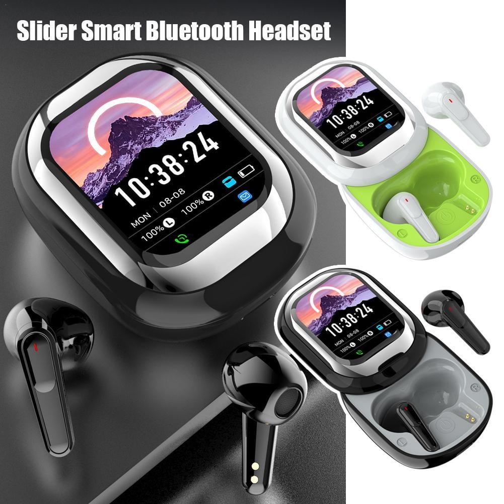Smart Bluetooth Headset Slide Design Touch Screen Noise Reduction Long ...