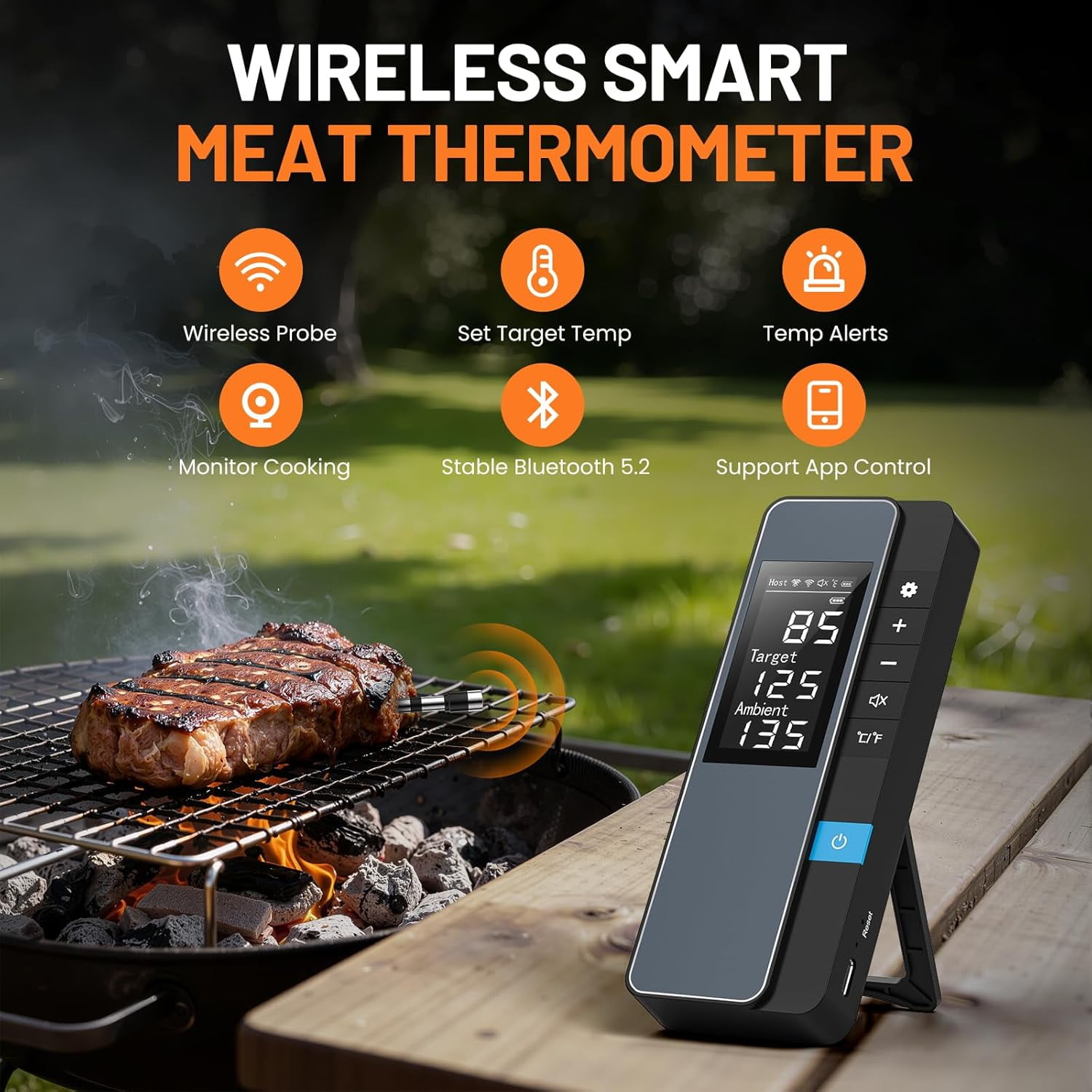 Smart Bluetooth Wireless Meat Thermometer - Walmart.com