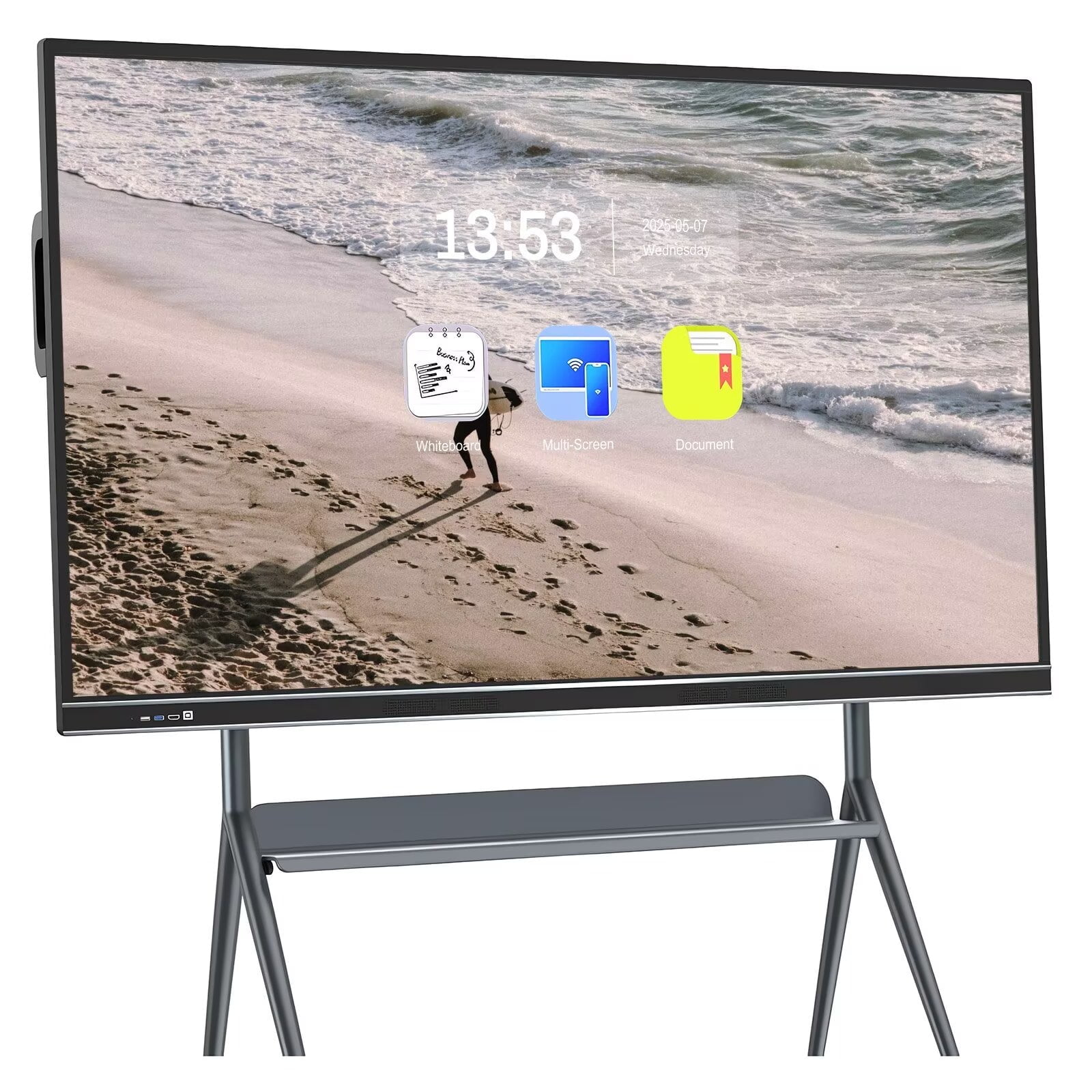 Smart Board 75" 4K, Interactive Whiteboard Electronic Calendar Wireless Projection and Multi ...