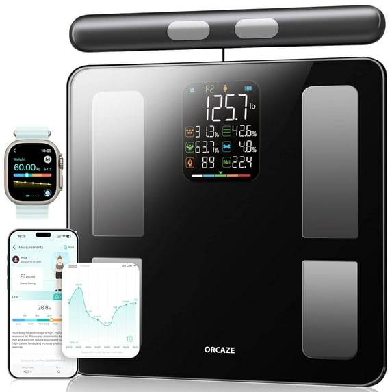 Smart Body Composition Scale for Body Weight, 8 Electrodes Digital ...