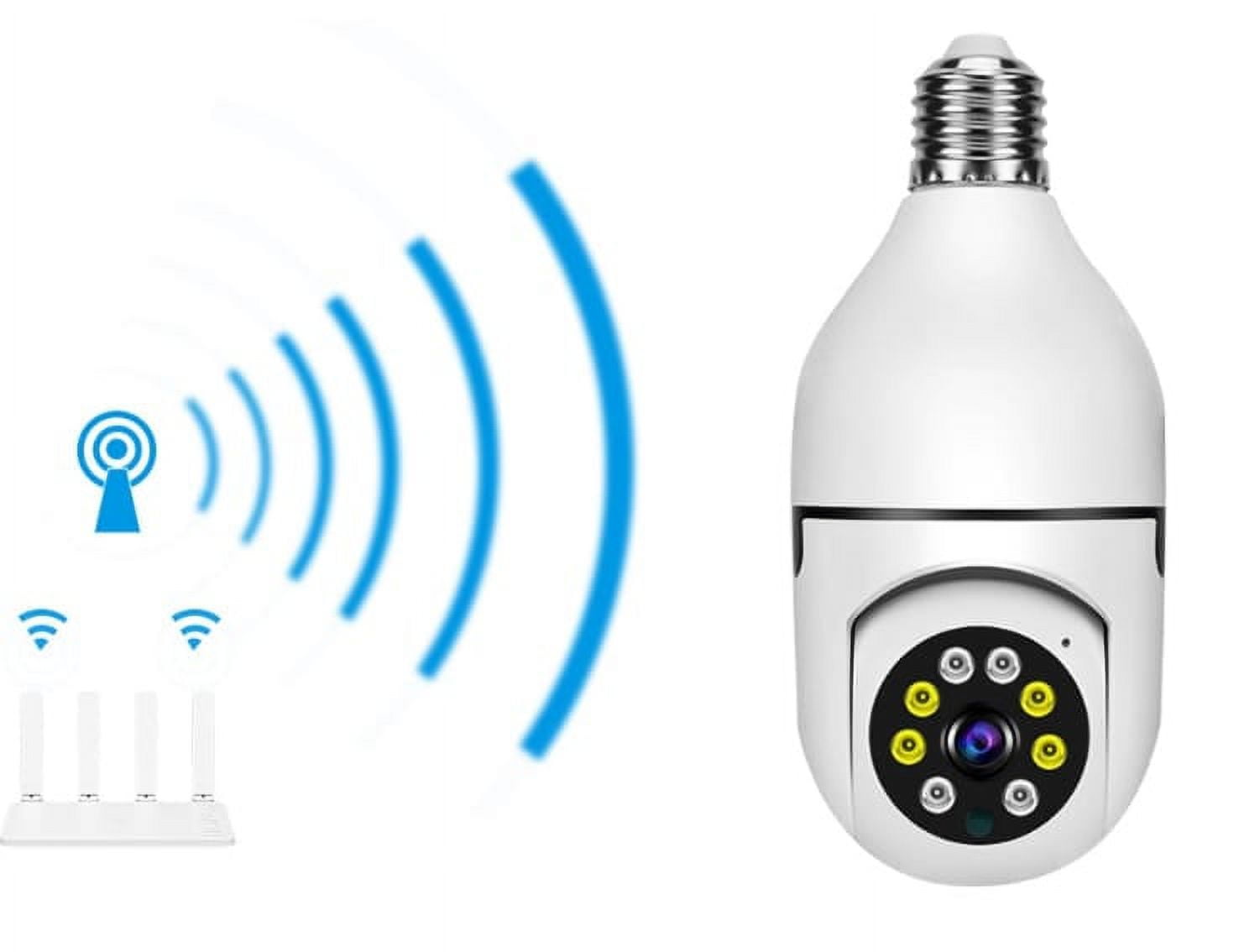 Smart Bulb Camera with 1080P HD, Wireless WiFi,Day Light, Night Vision ...