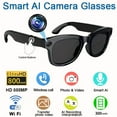Smart Camera Glasses with 8MP Ultra-Wide Camera HD 1080P, Blue Light ...