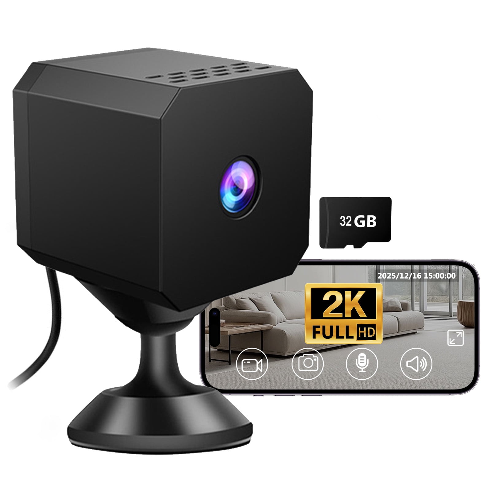 Mini Spy Camera Wireless, Small Hidden Camera with Night Vision, Spy ...