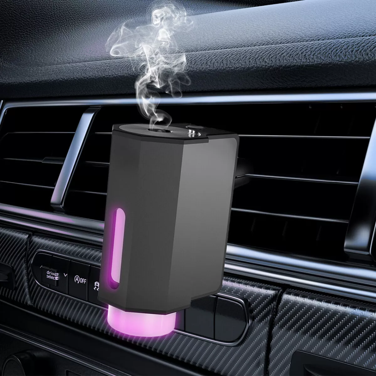 Smart Car Air Freshener - Portable Rechargeable Car Aroma Diffuser - 3*10ML Natural French ...