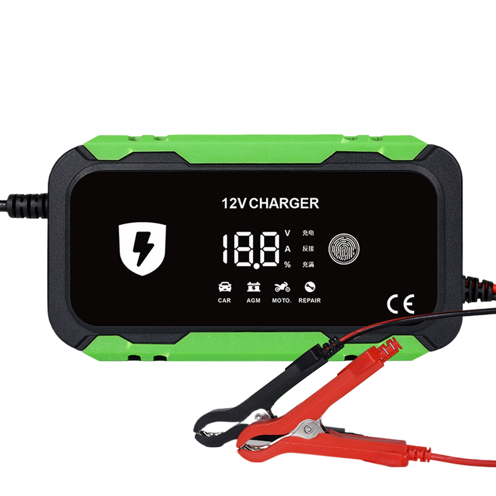 Smart Car Battery Charger, 12V 6A Motorcycle Intelligent Pulse Fast ...