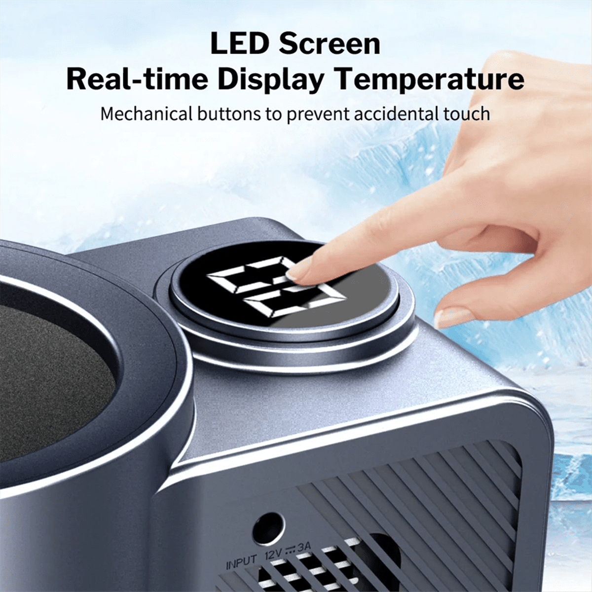 Smart Car Cup Holder Cooling Auto Cup Drink Holder for Camping Travel ...