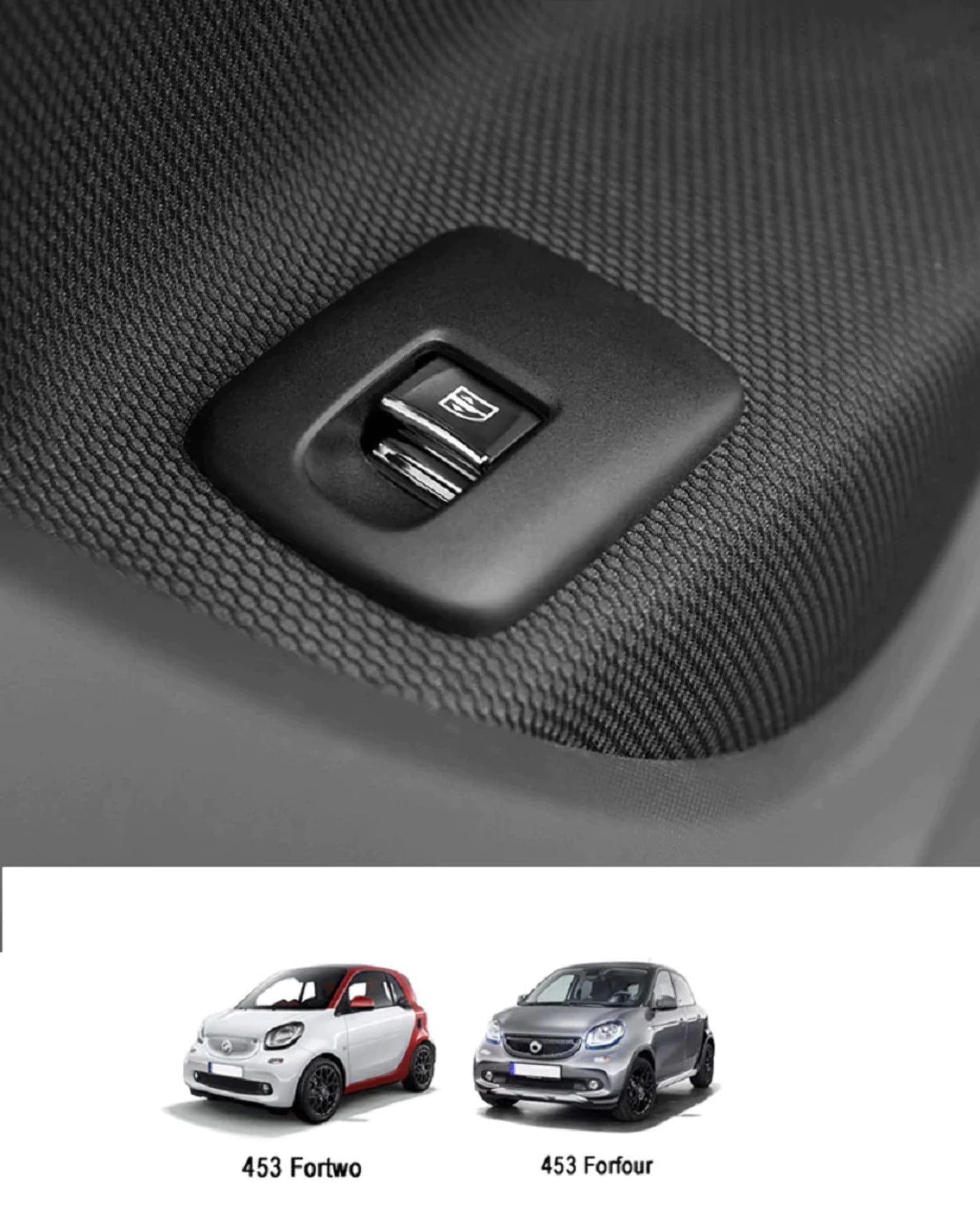 Smart Car Fortwo, Forfour Door Window Switch Chrome Trim Set, 4-Pc Set ...