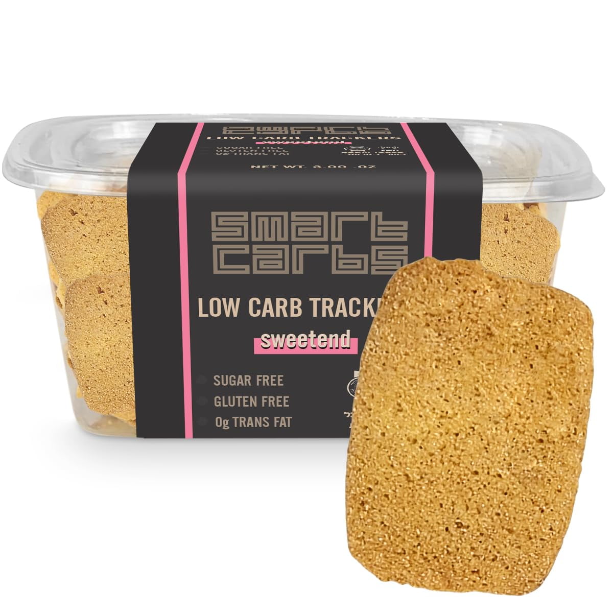 Smart Carbs Low JMS2 Trackers Sweetened Crackers - Low Snacks Sugar Free Cookies, Gluten Free ...