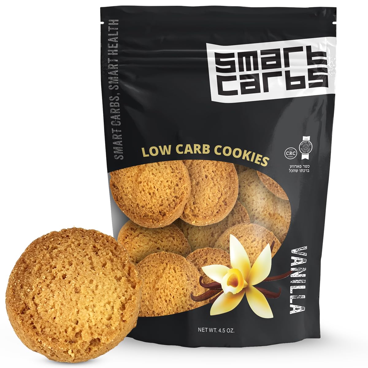Smart Carbs Shortbread Cookies Vanilla - Sugar Free Keto Snack Food Low ...