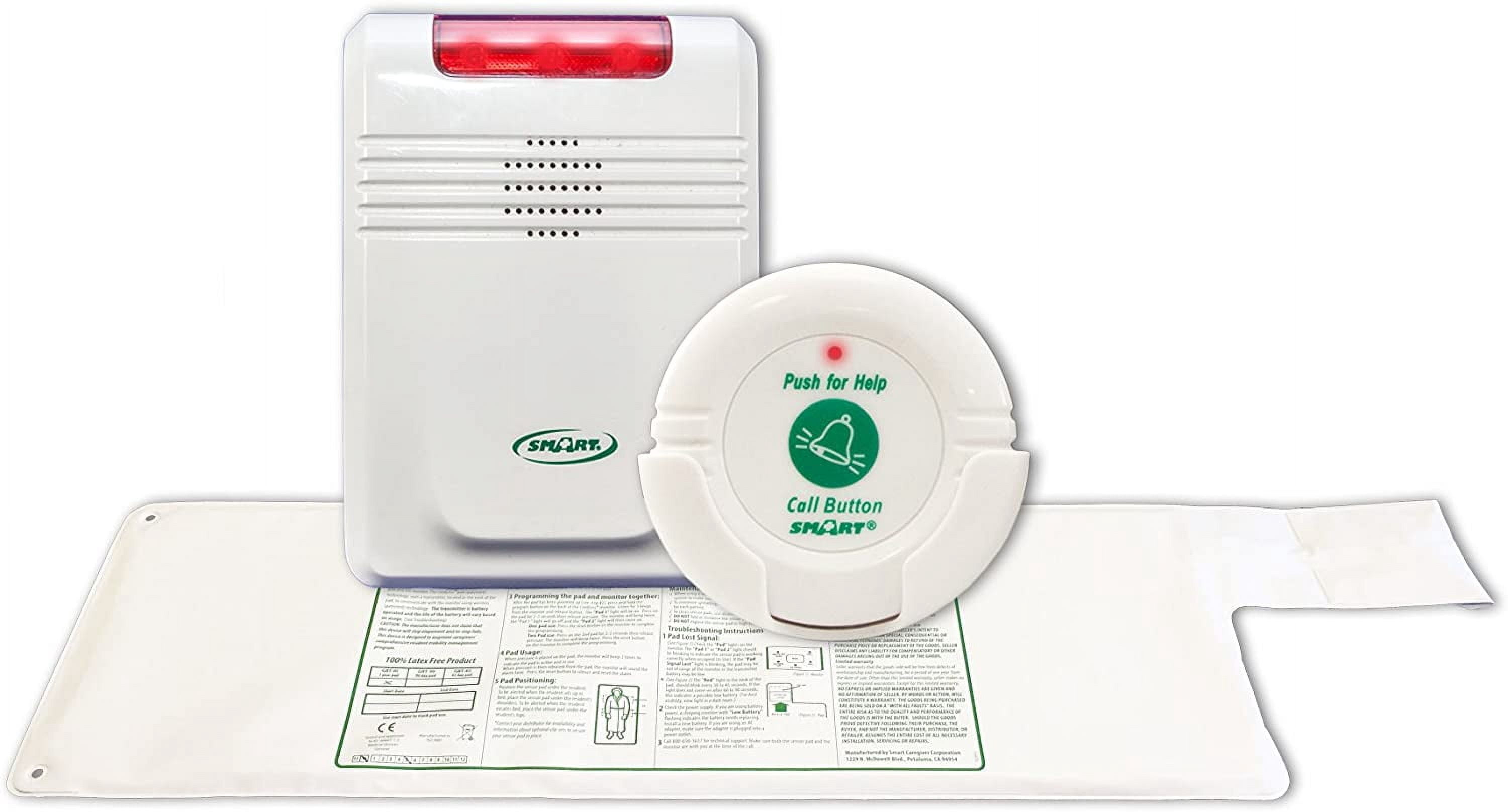 Smart Caregiver® Cordless 10in x 30in Bed Sensor pad with Nurse Call ...