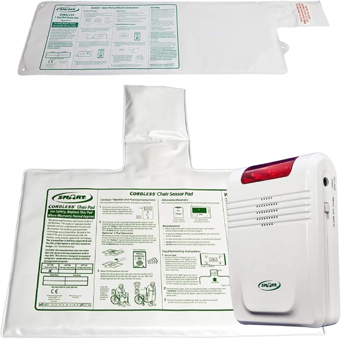 Smart Caregiver Wireless Alarm with Bed Sensor Pad and Chair Sensor Pad ...