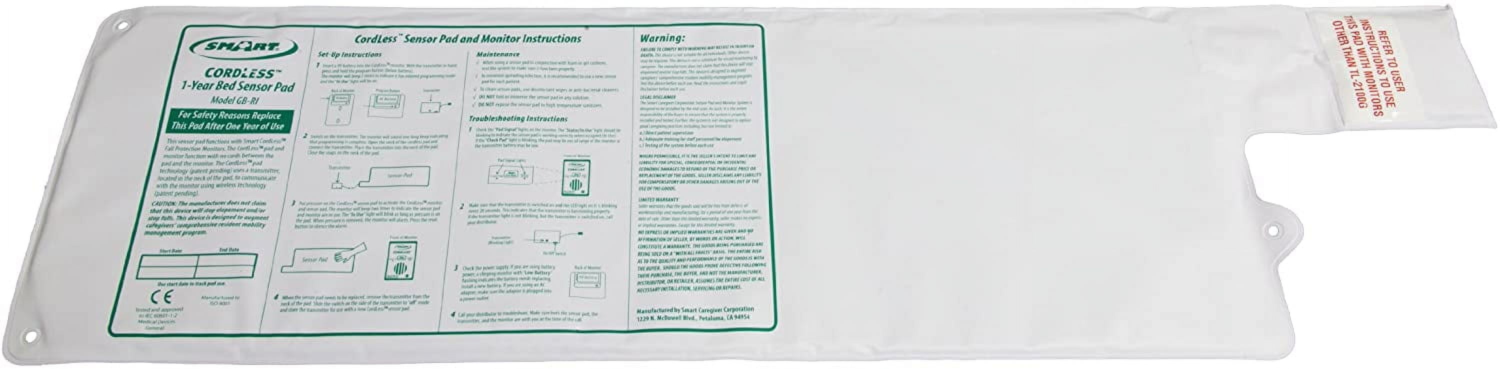 Smart Caregiver Wireless Bed Alarm System - Cordless Weight Sensing Bed ...