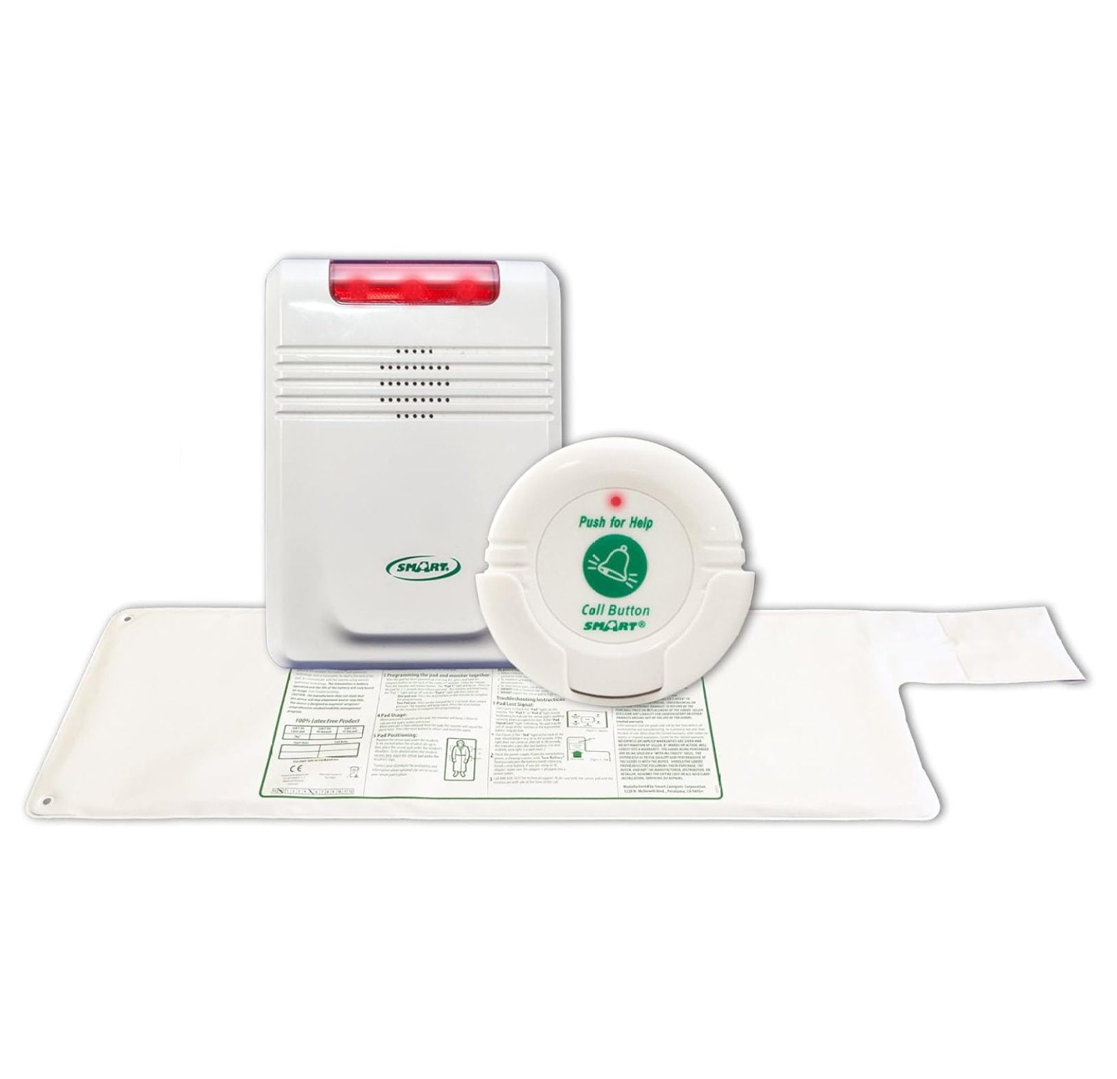 Smart Caregiver Wireless Bed Exit Alarm System Weight Sensing Bed Pad