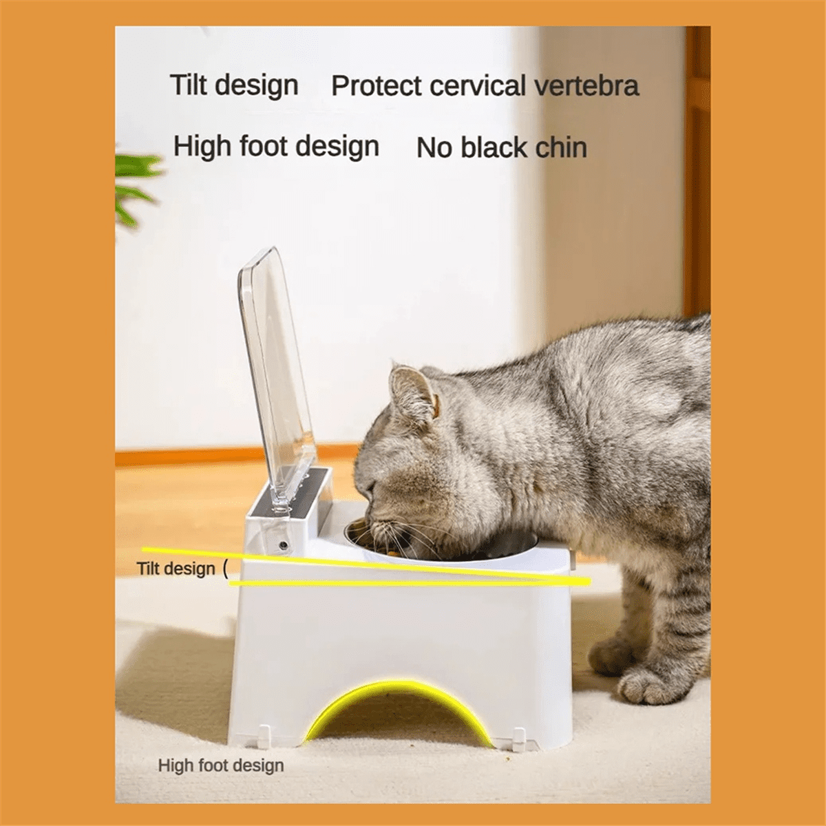 Smart Cat Bowl with Infrared Sensor Automatic Lid - Anti-Mouse Pet ...