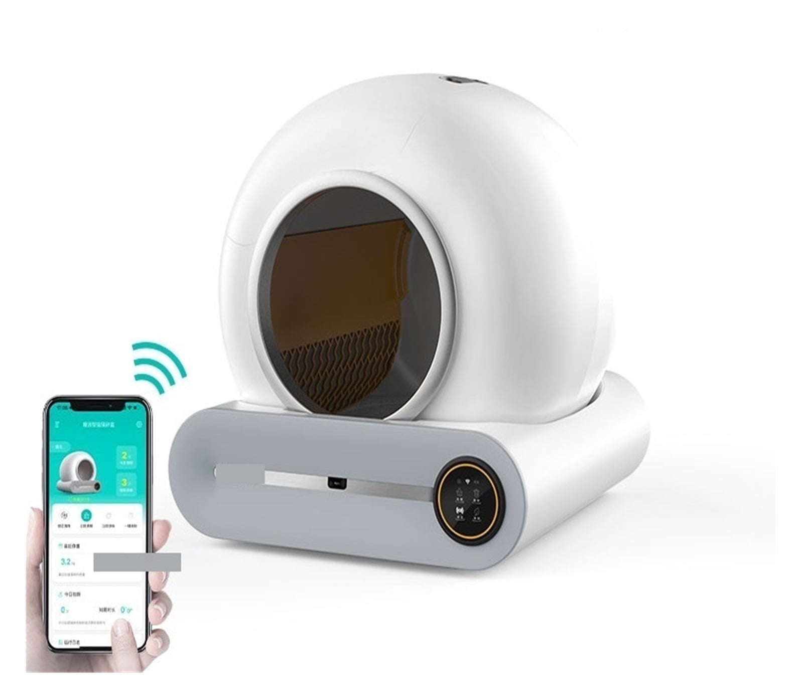 Smart Cat Litter Box Automatic Cat Toilet Fully Enclosed Electric Cat ...