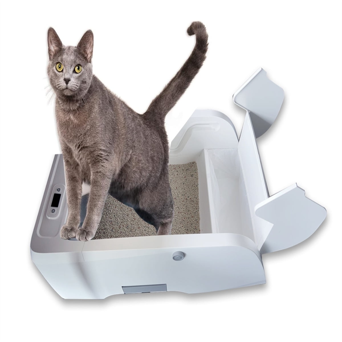 Smart Cat Litter Box, Automatic Self-Cleaning Cat Litter Box with Wide ...