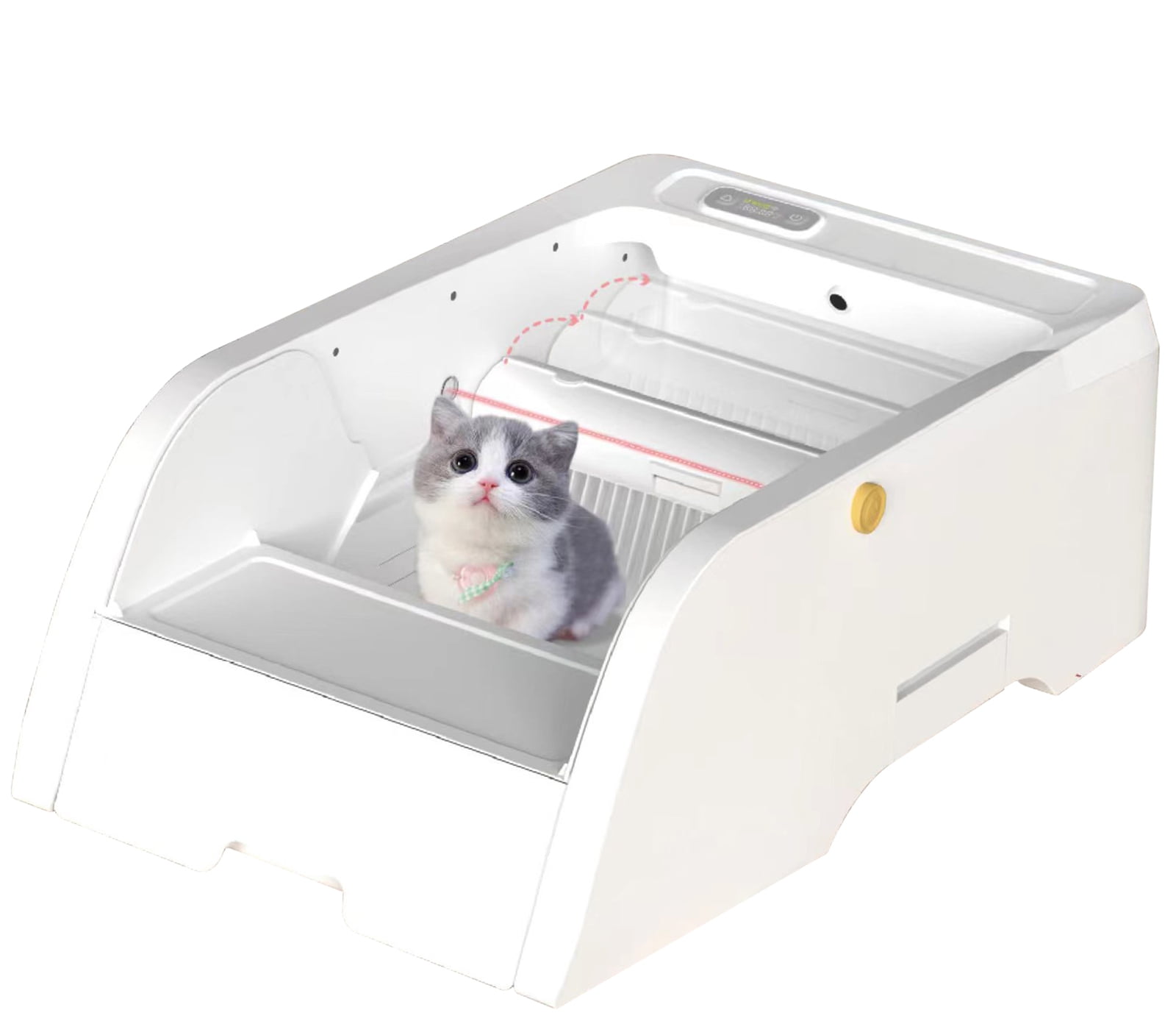 Smart Cat Litter Box, Cat Litter Box Wide Opening, Self-Cleaning Cat ...