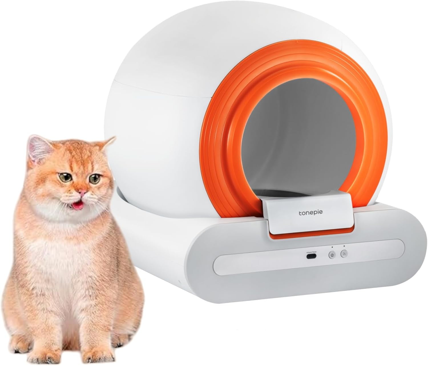 Smart Cat Litter Box, Self-Cleaning Smart Cat Litter Cleaning Robot with APP Control, Secure ...
