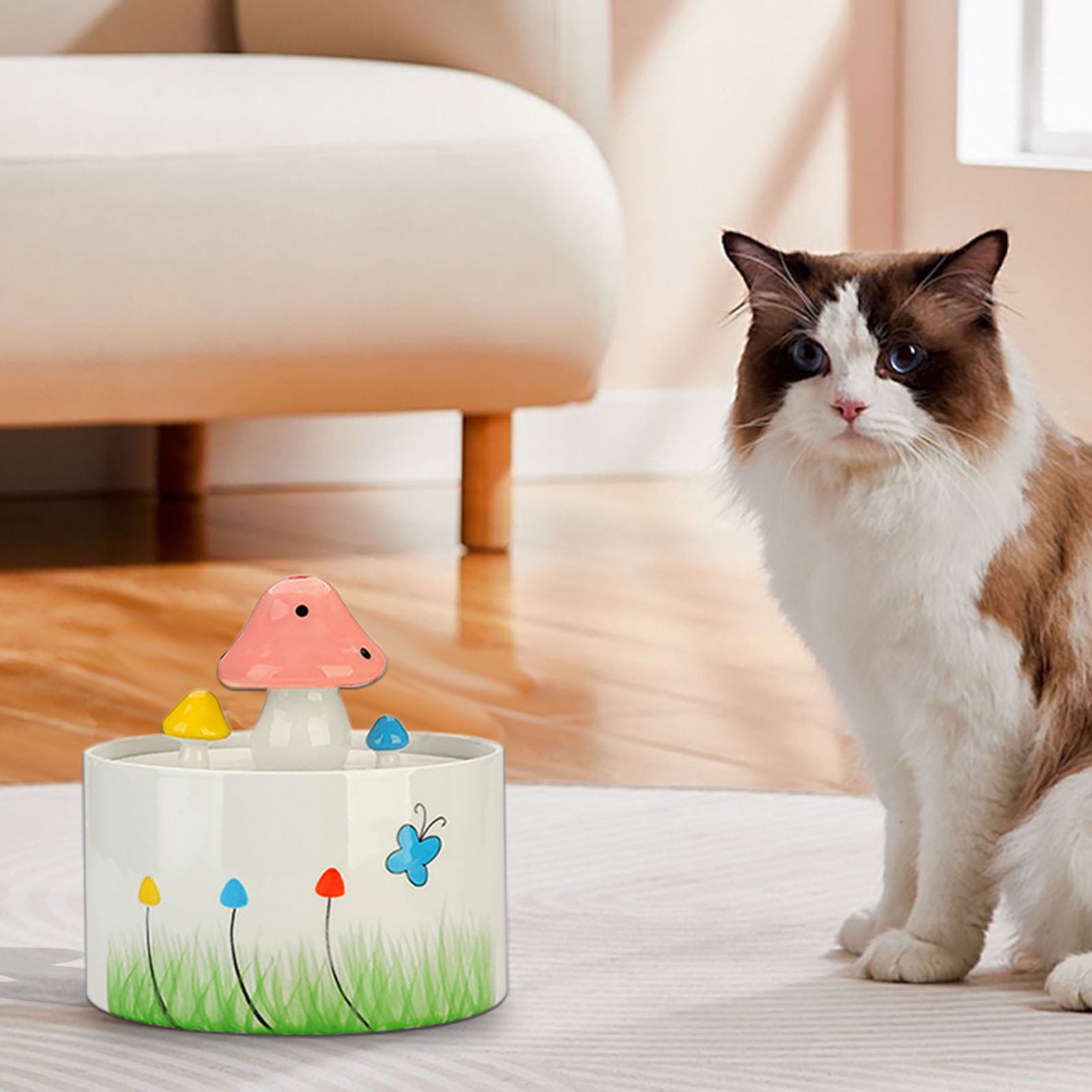 Smart Ceramic New Agaric Pet Water Dispenser Pet Outdoor Automatic ...