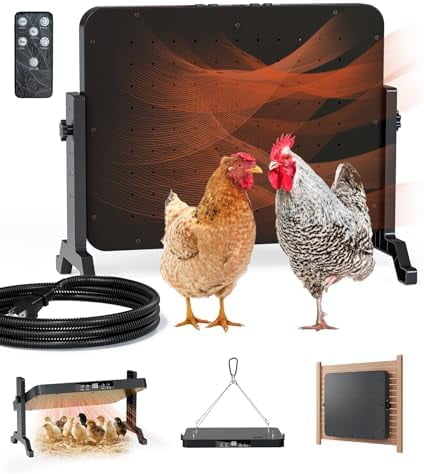 Smart Chicken Coop Heater with Thermostat, 200W Radiant Heat Panel with ...