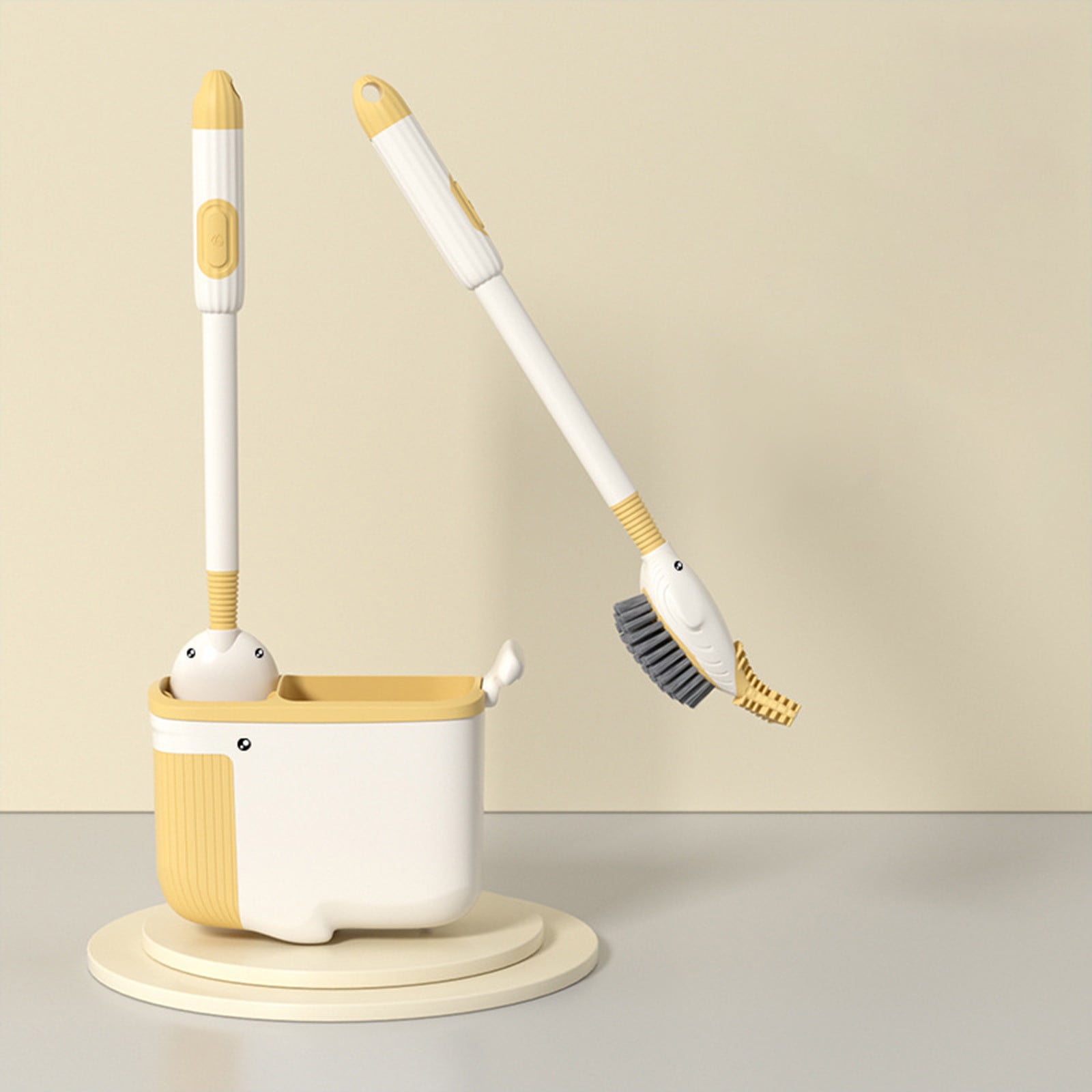 Smart Choice Buy, Toilet Brush, Wall Mounting, No-Slip Long Handle, Soft Bristle, Easy Corner ...