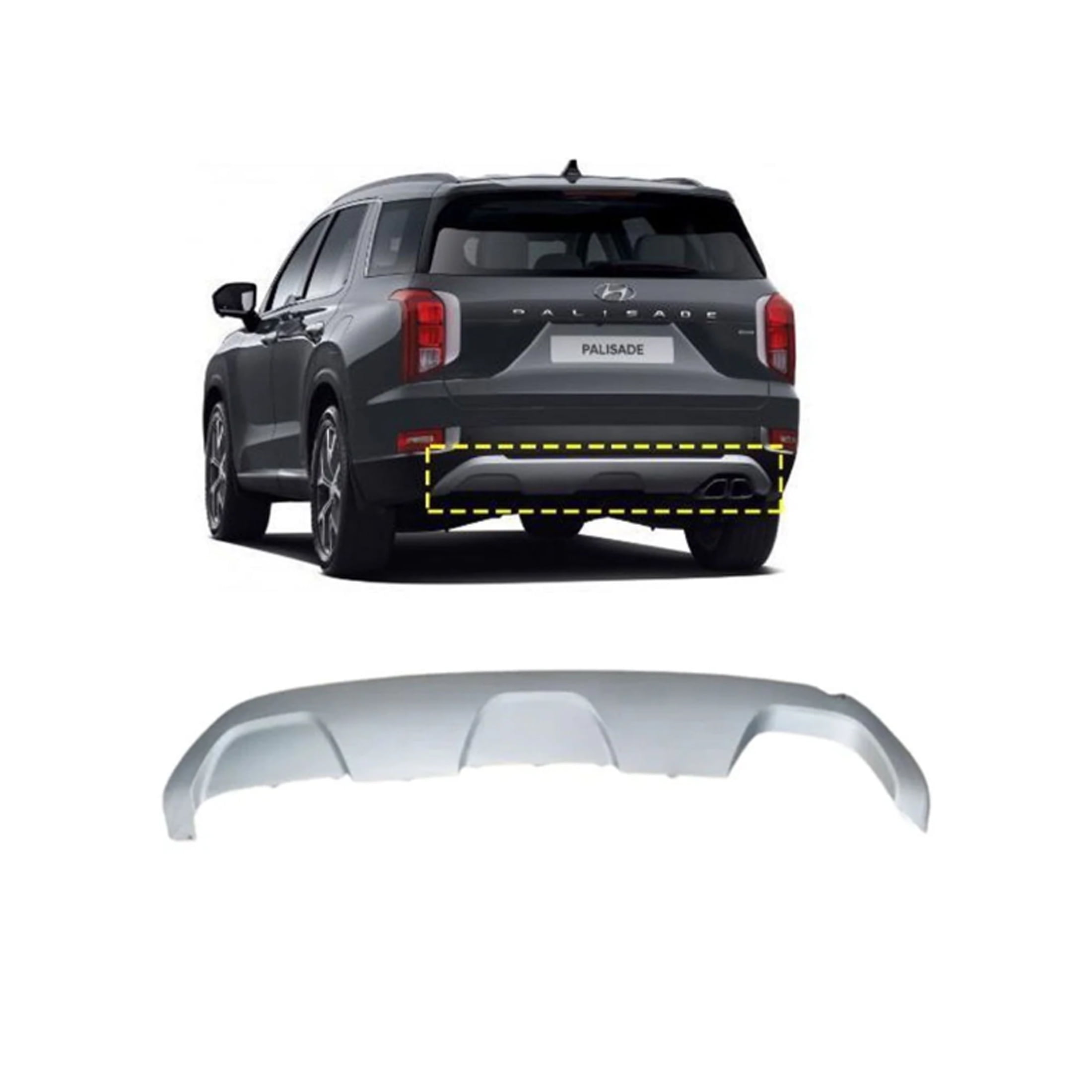 Smart Choice Store Genuine OEM 86671S8000 Skid Plate Rear Plate for Hyundai Palisade 2020-2022 ...