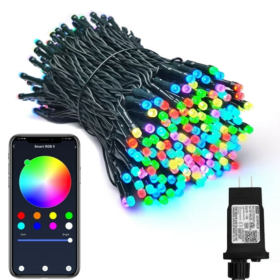 Smart Christmas Lights - 108FT 300 RGB LED String Lights Color Changing ...