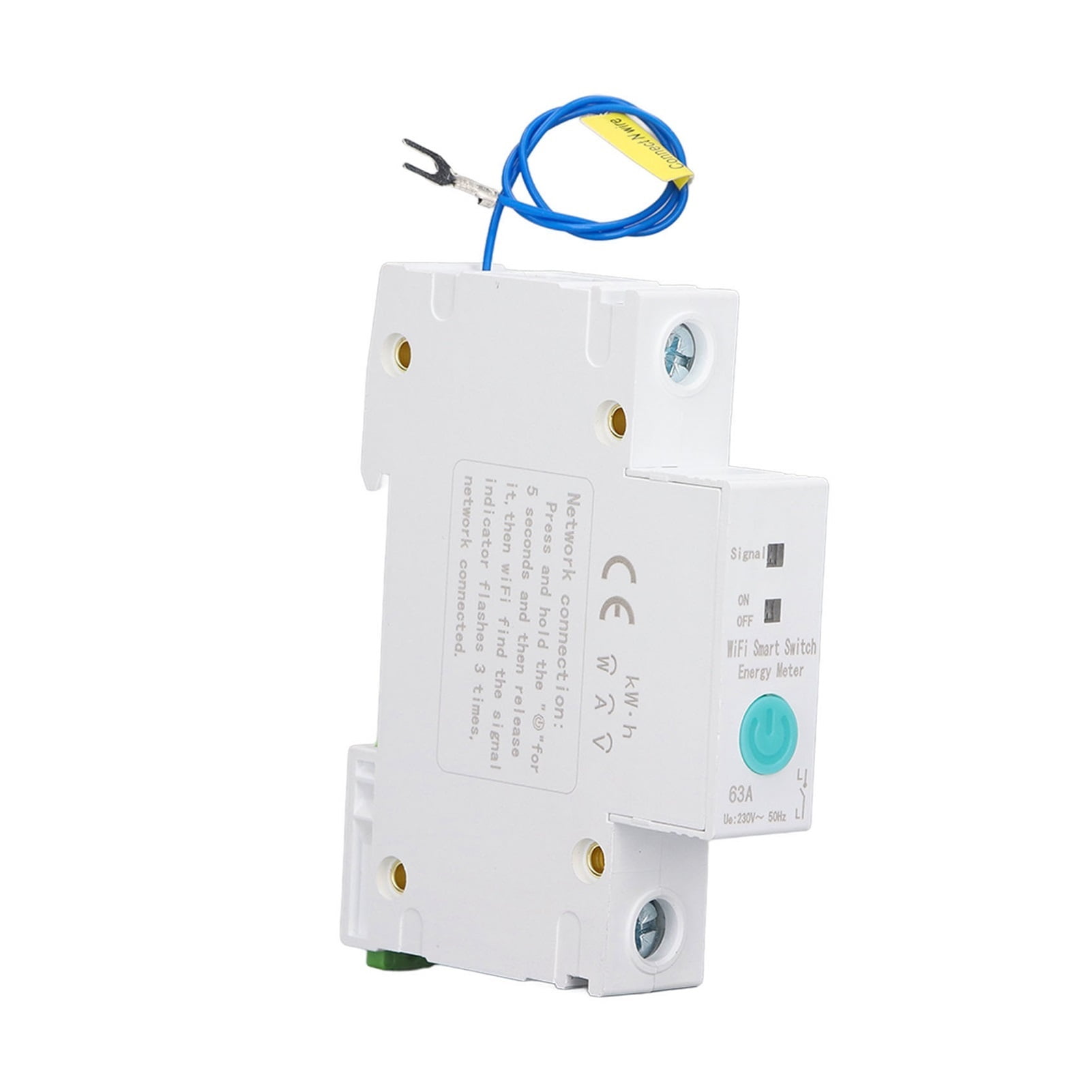Smart Circuit Breaker Switch Energy Power Meter DIN Rail For APP ...
