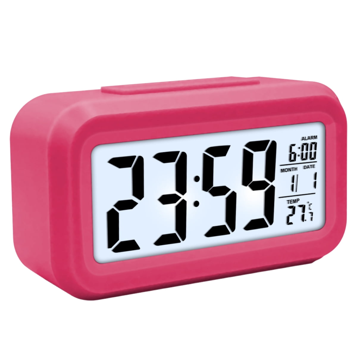 Smart Clock Temperature Lazy Alarm Clock Silent Backlight Electronic ...