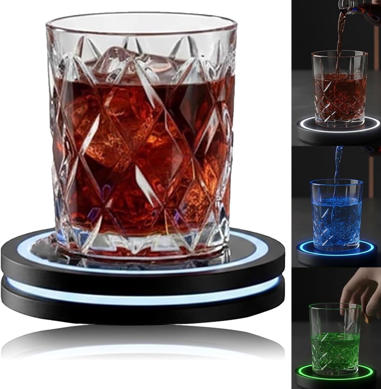 Smart Coaster, Portable Smart Coaster Machine with LED and Built-in ...