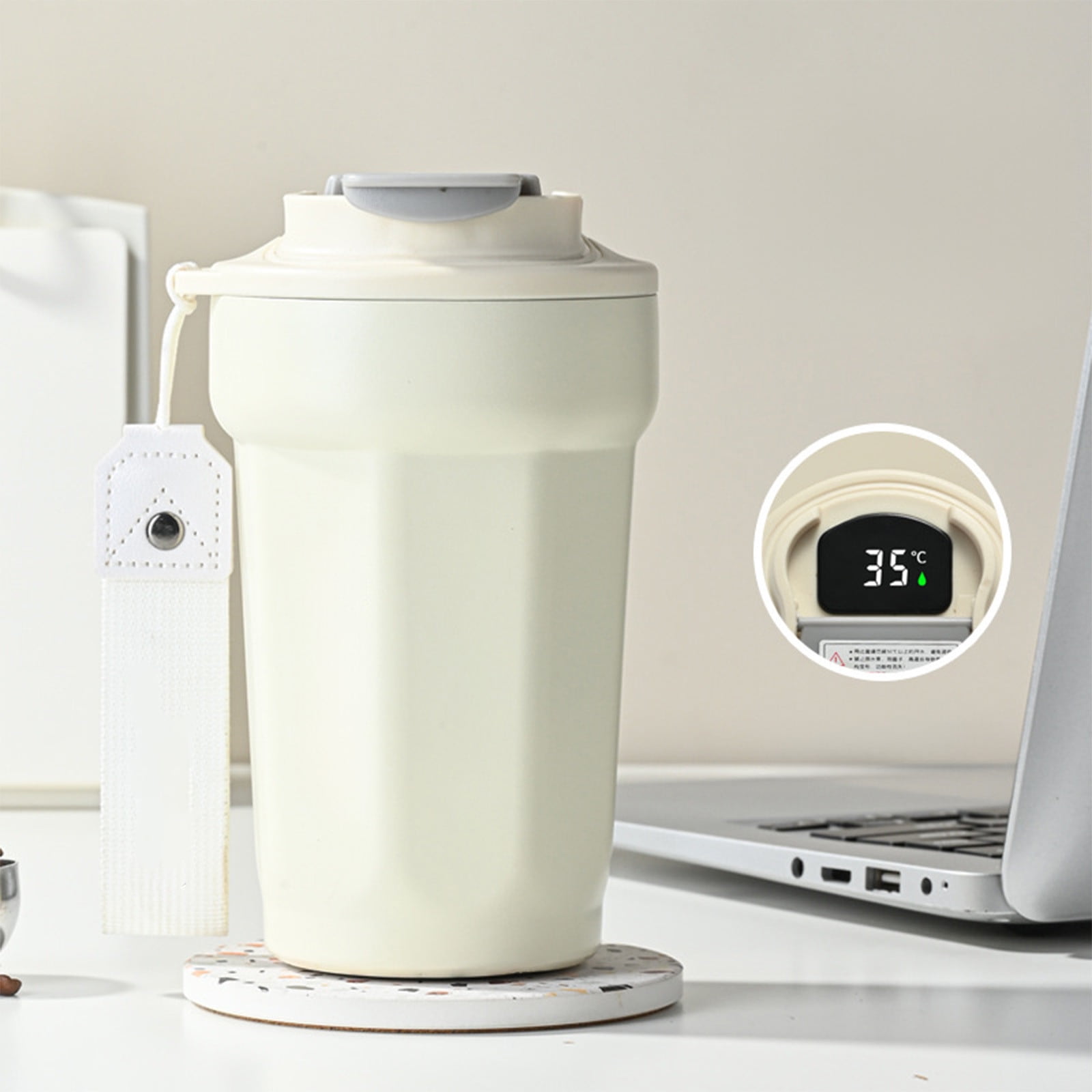 Smart Coffee Mug with Temperature Display, Vacuum Insulated Travel Mug ...