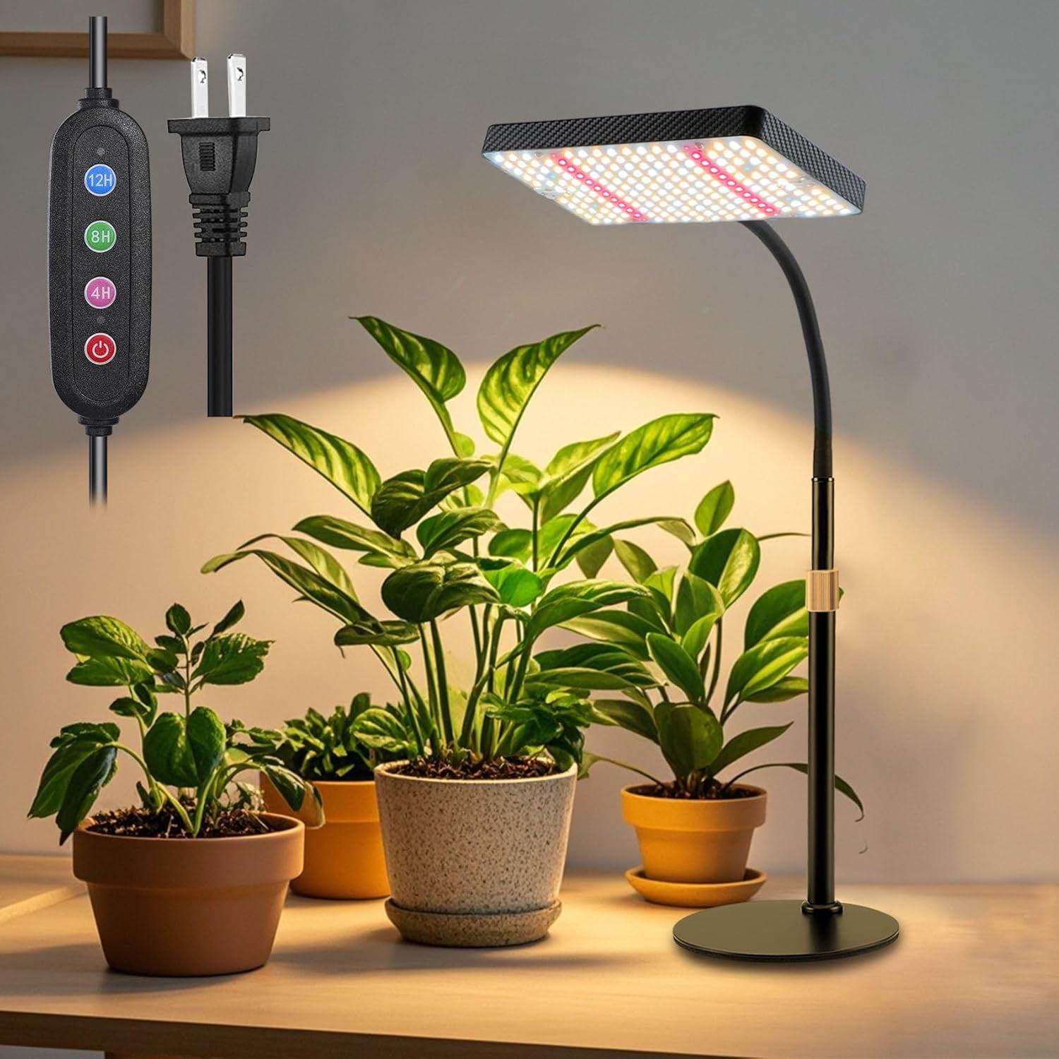 Smart Control Tabletop Grow Light with Timer, Simulate Midday Sunlight ...